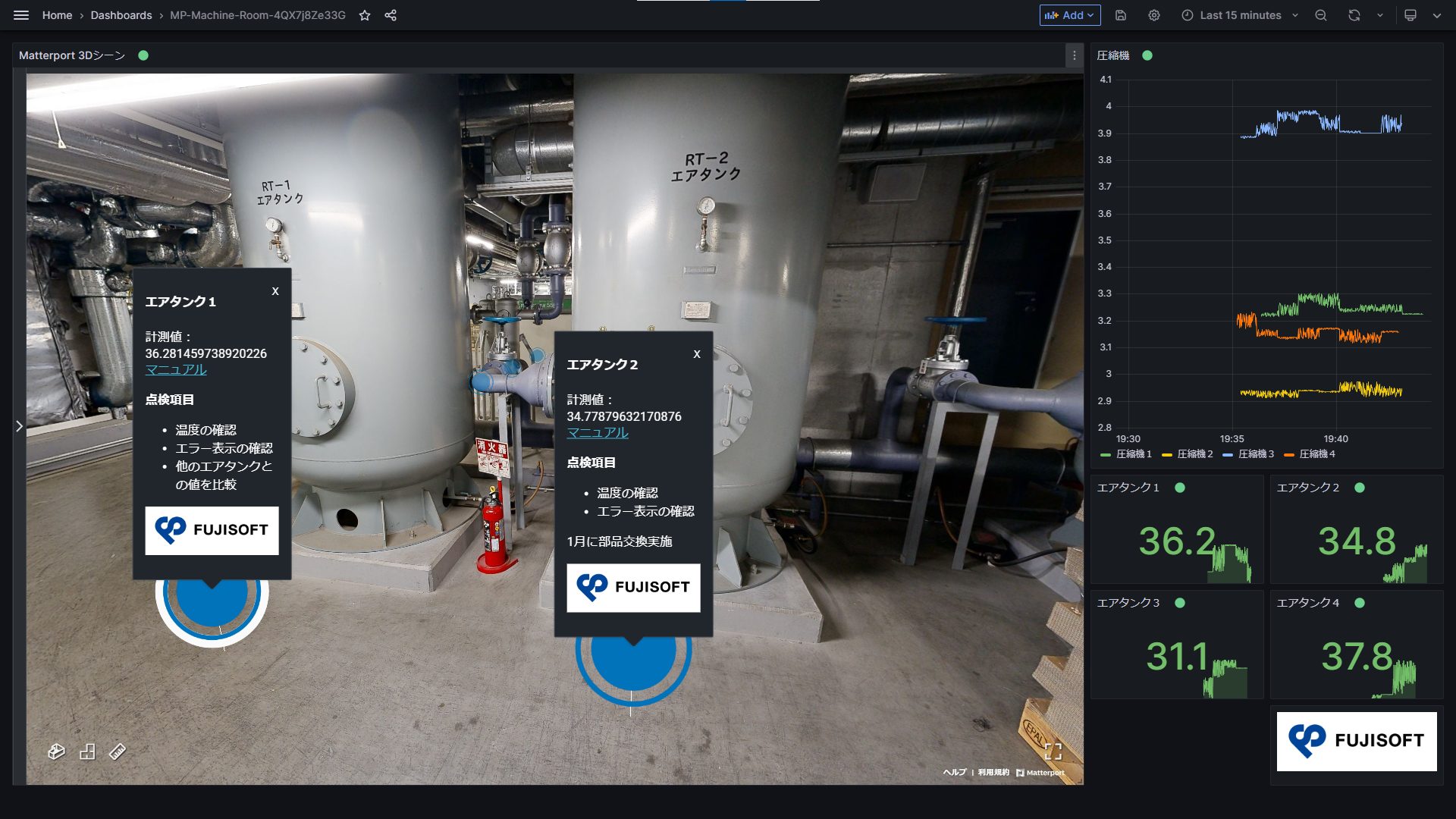 AWS IoT TwinMakerのMatterport連携を使用し、IoTデータをデジタルツイン化 | FUJISOFT Technical Report